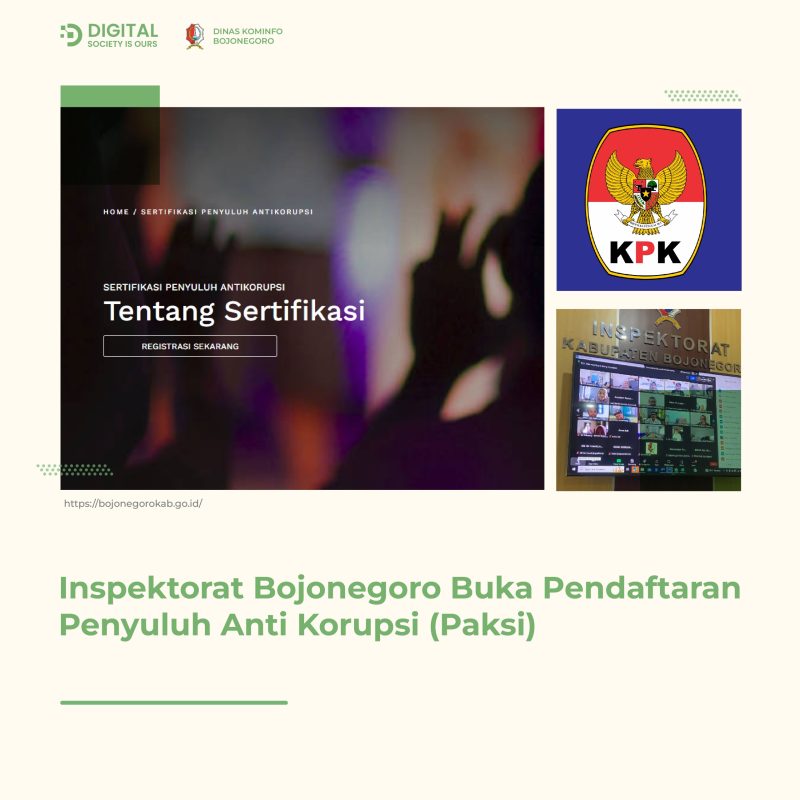 Inspektorat Bojonegoro Buka Pendaftaran Penyuluh Anti Korupsi (Paksi ...